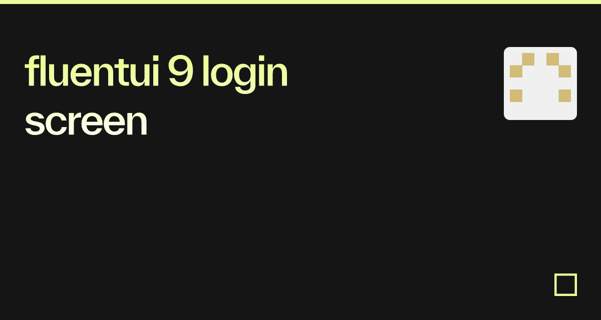 fluentui 9 login screen - Codesandbox