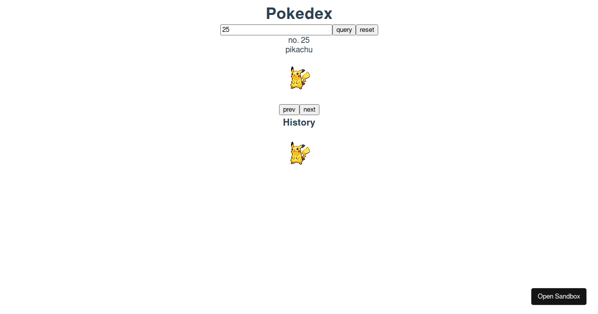 Pokedex (forked) - Codesandbox