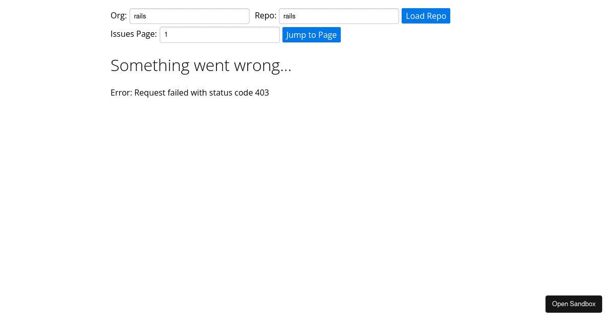 rsk-github-issues-example - Codesandbox