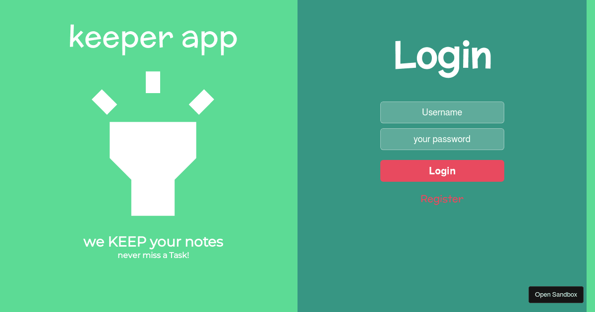 keeper-app - Codesandbox