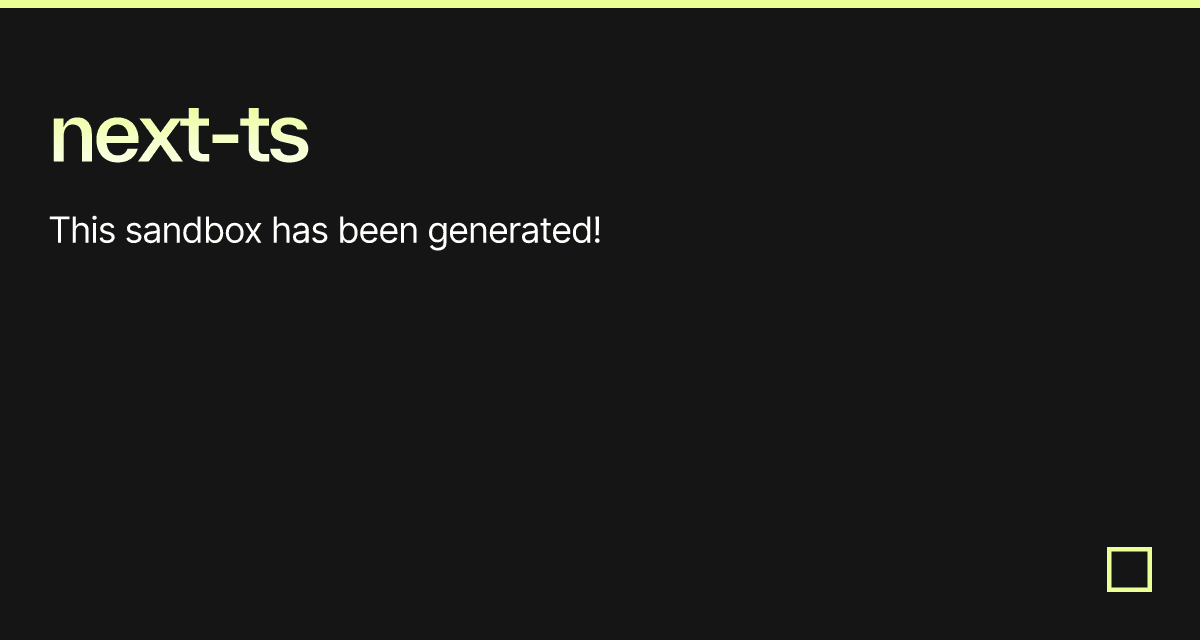 next-ts - Codesandbox