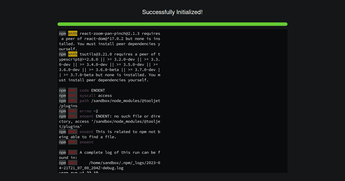 frontend - Codesandbox