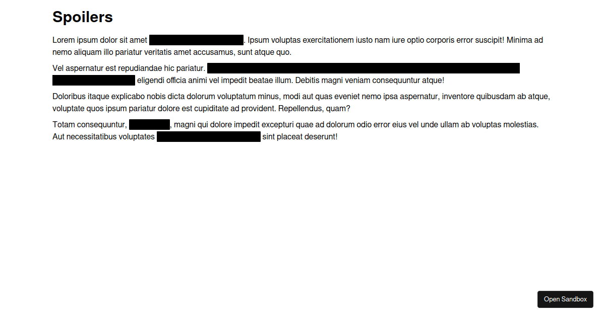 spoilers - Codesandbox