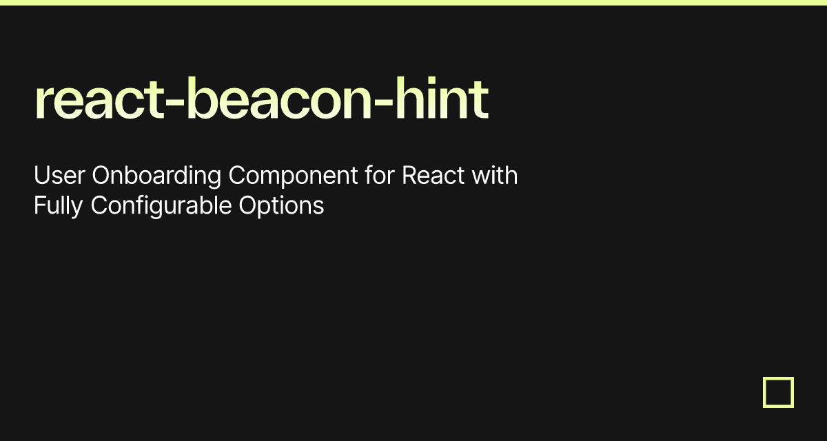 react-beacon-hint - Codesandbox