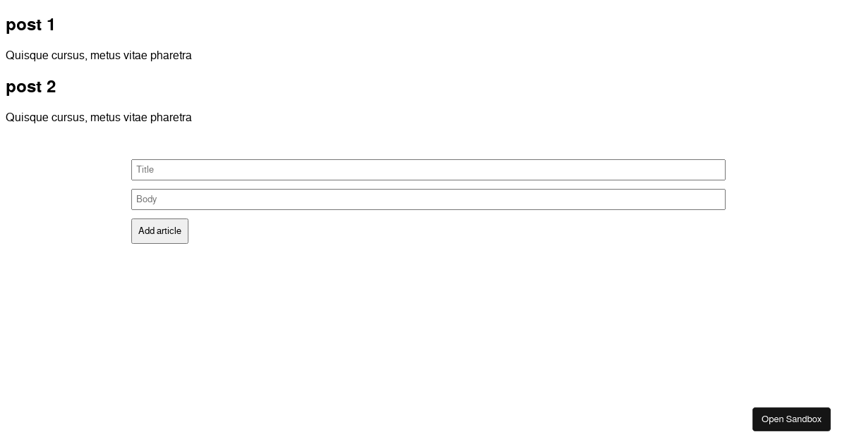 React Context With Hooks Codesandbox