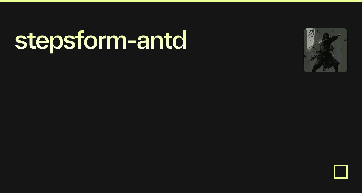 stepsform-antd - Codesandbox