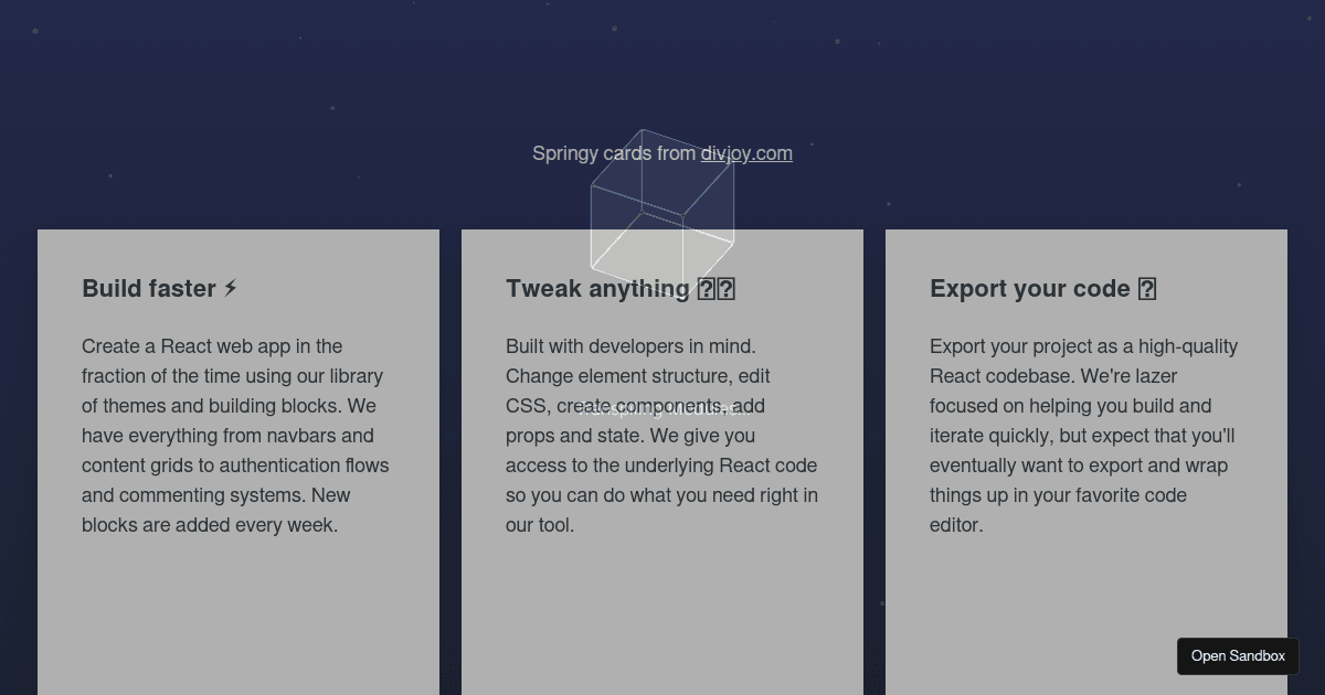 usespring-react-hook - Codesandbox