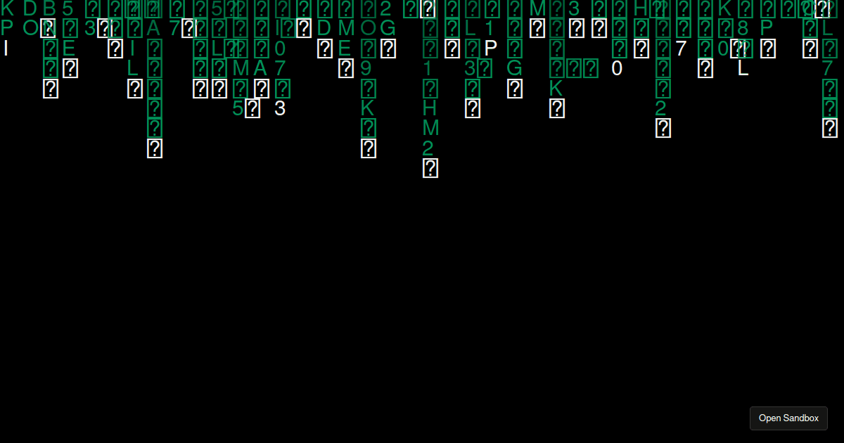 Matrix Rain - Codesandbox