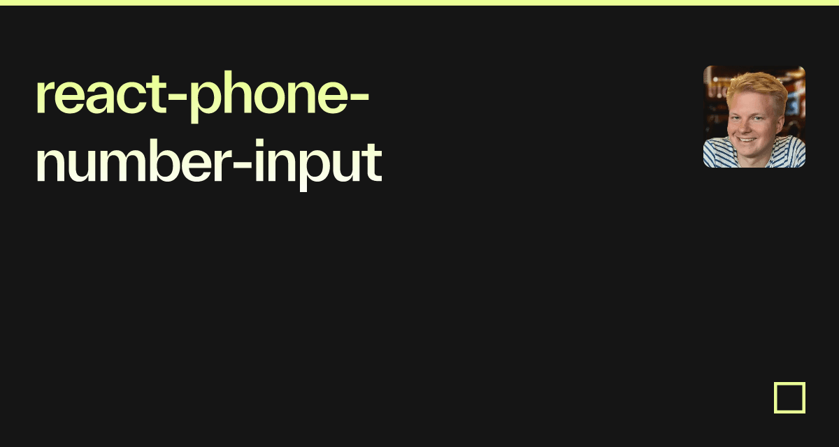 React Phone Number Input Codesandbox