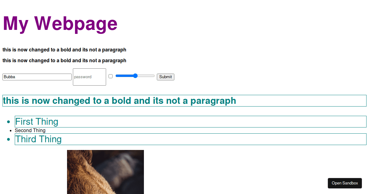 DOM MANIPULATION - Codesandbox