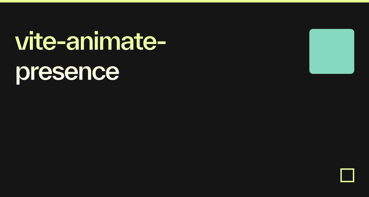 vite-animate-presence - Codesandbox