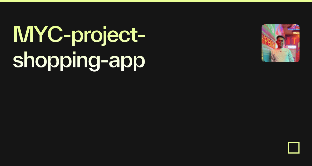 MYC-project-shopping-app - Codesandbox