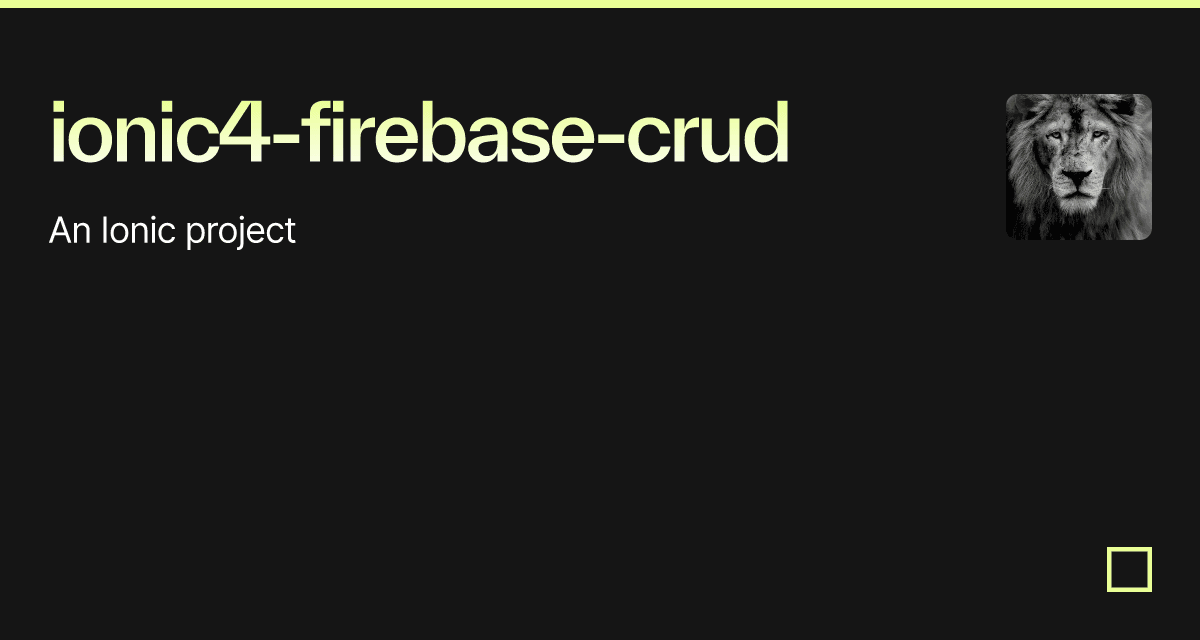 ionic4-firebase-crud - Codesandbox