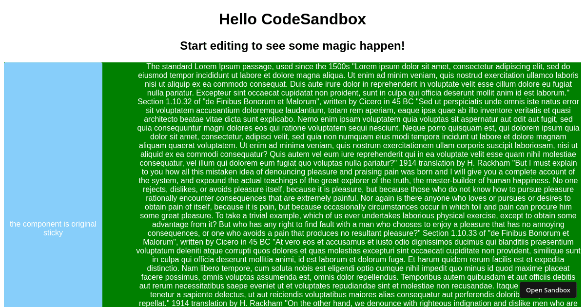React-StickyNode (forked) - Codesandbox