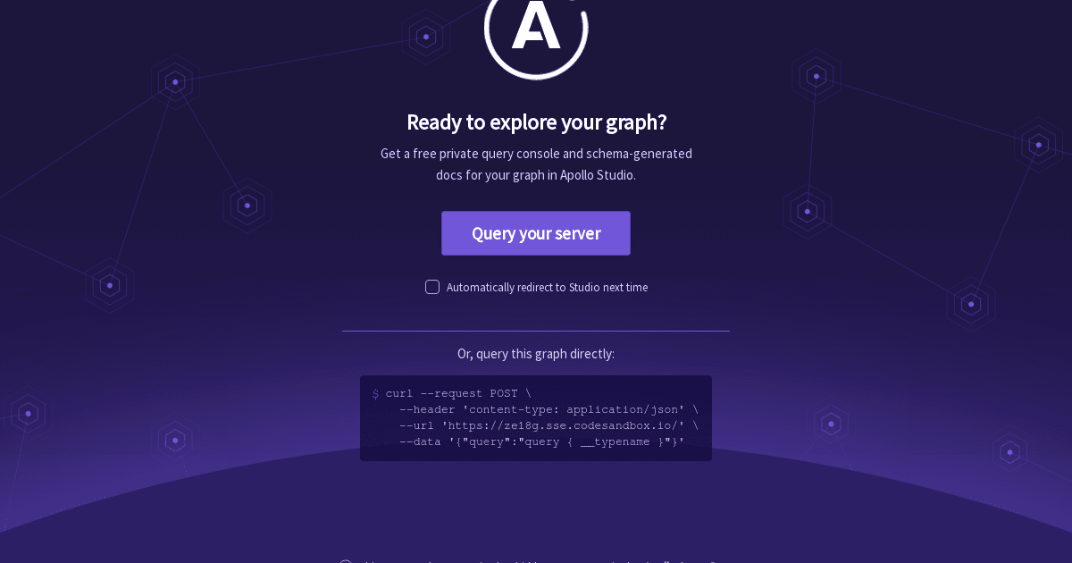 graphql - Codesandbox