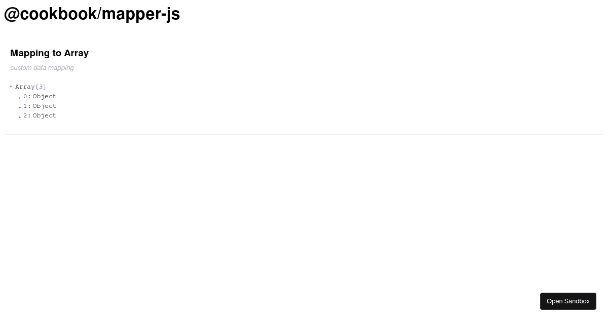 @cookbook/mapper-js (forked) - Codesandbox @cookbook/mapper-js (forked) - Codesandbox