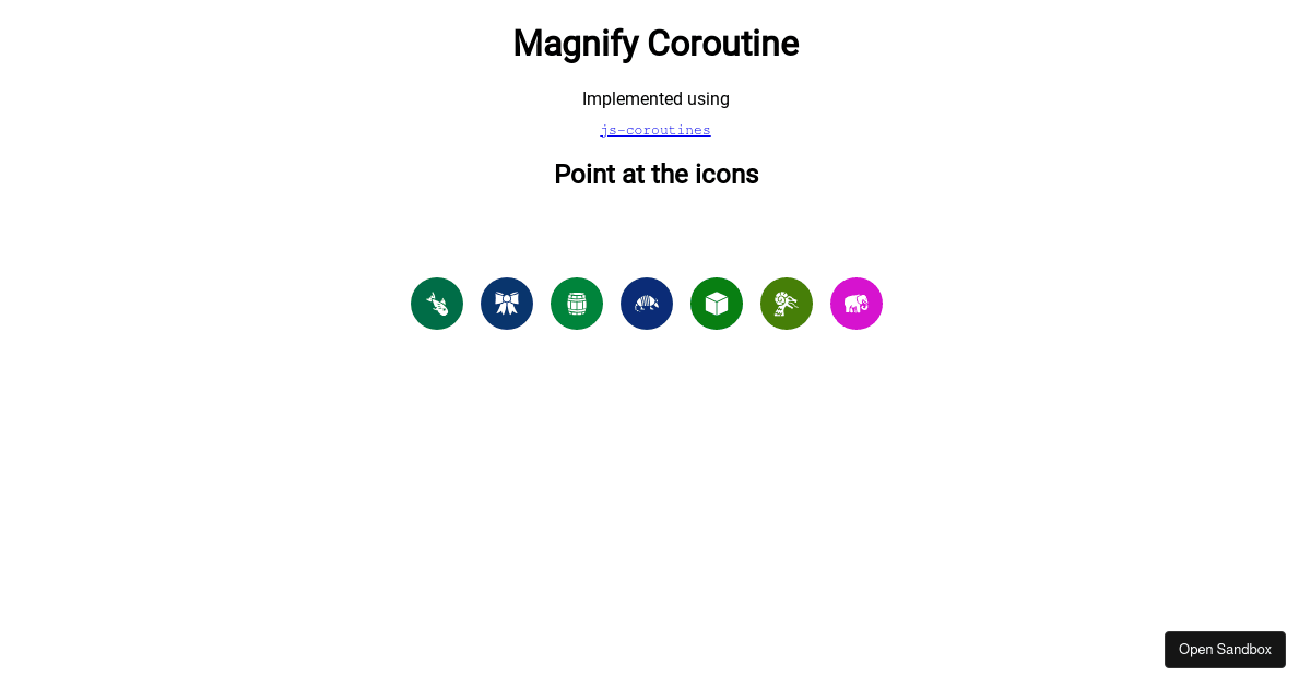coroutines examples - Codesandbox
