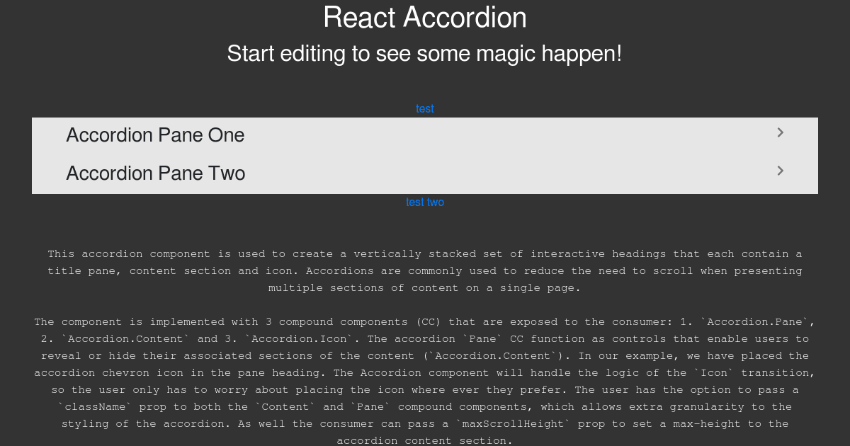 react-accordion-with-a11y - Codesandbox