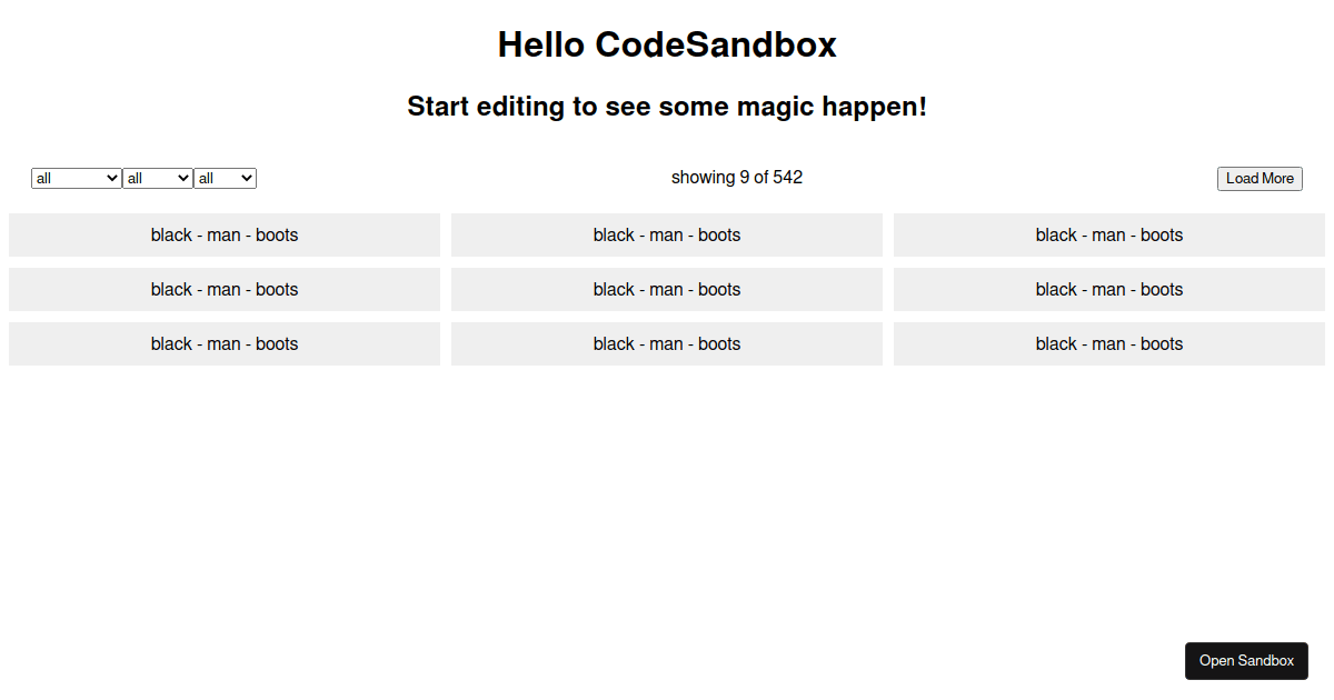 filtering-sorting-pagination - Codesandbox
