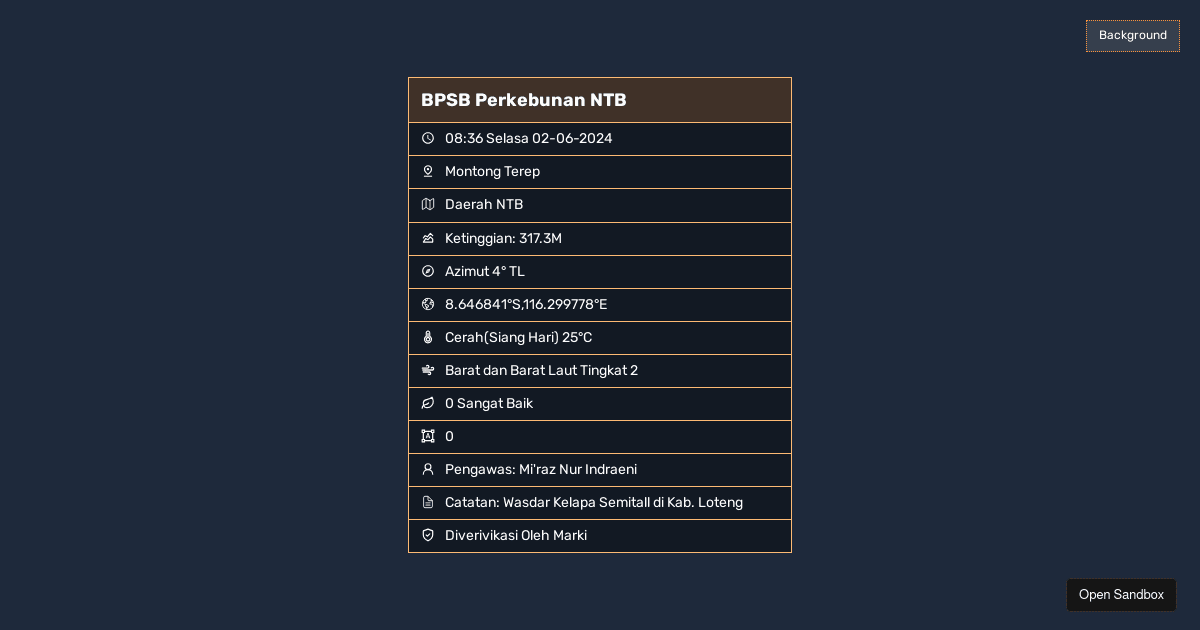 BPSB Perkebuna NTB - Codesandbox