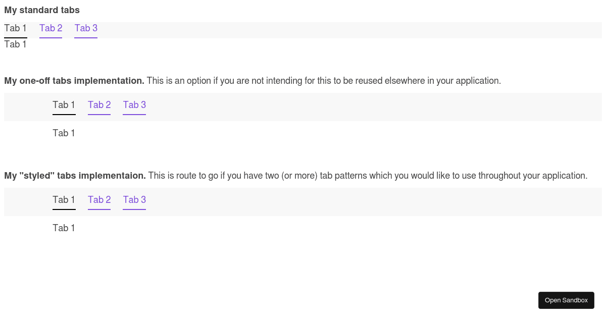 Tabs Header Margin - Codesandbox