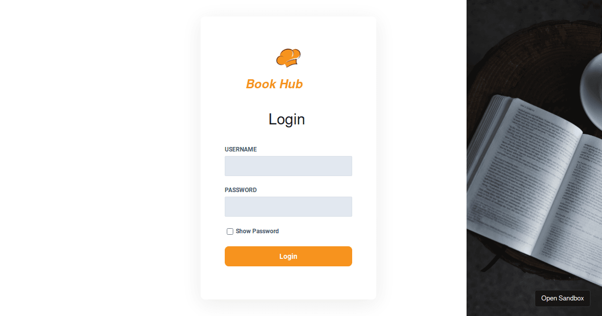 bookhub - Codesandbox