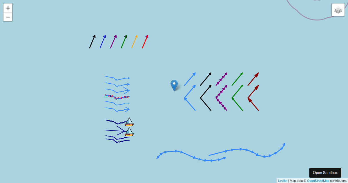 Leaflet Arrowheads Example - Codesandbox