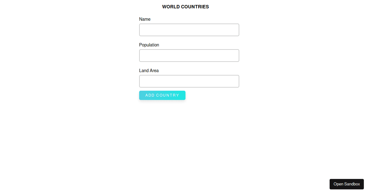 countries - Codesandbox