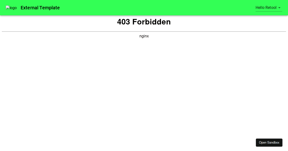 Retool External Template - Codesandbox