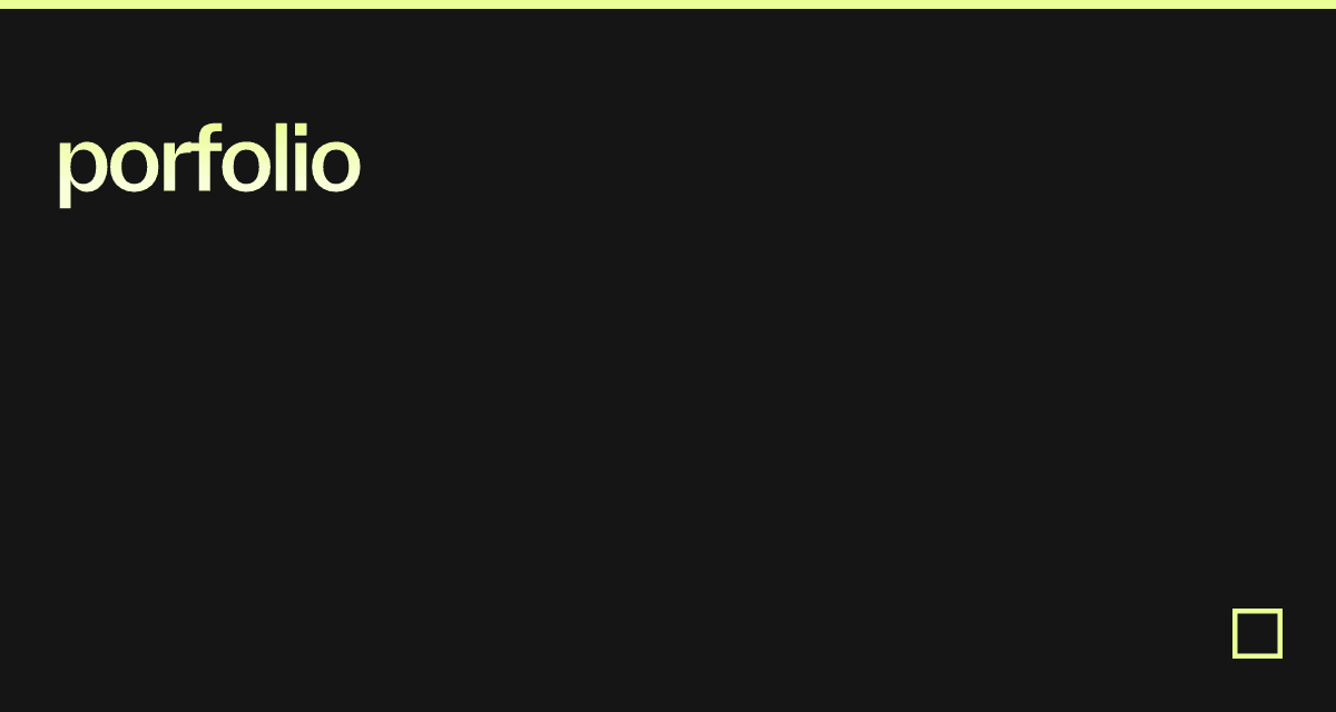 porfolio - Codesandbox