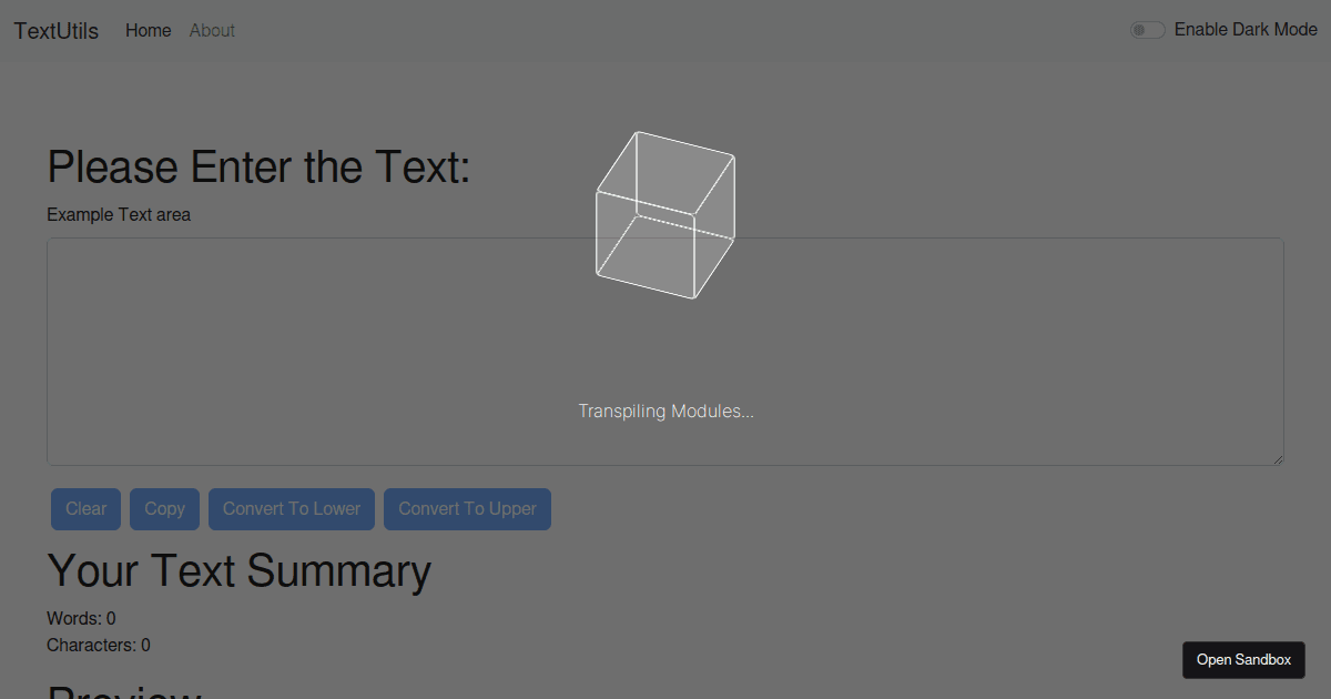 TextUtils - Codesandbox