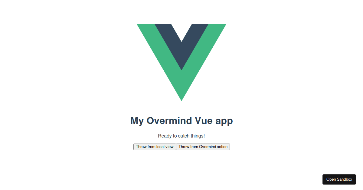 Overmind And Vue Issue Throwing From Actions Codesandbox