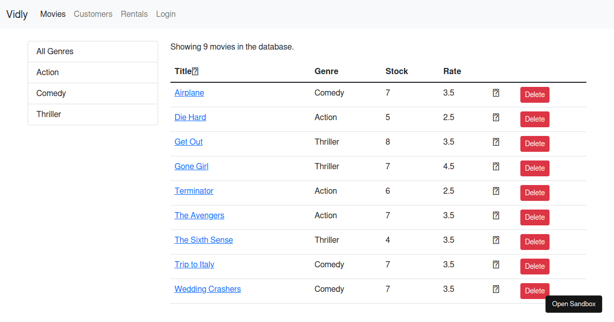 mosh-vidly-modern-react - Codesandbox
