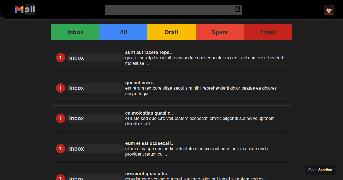 mailbox - Codesandbox