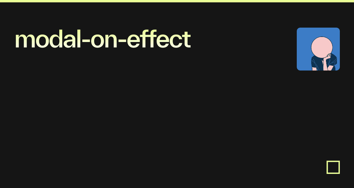 modal-on-effect - Codesandbox