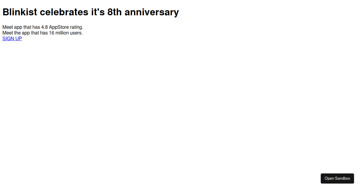 blinkist-pairing-session - Codesandbox