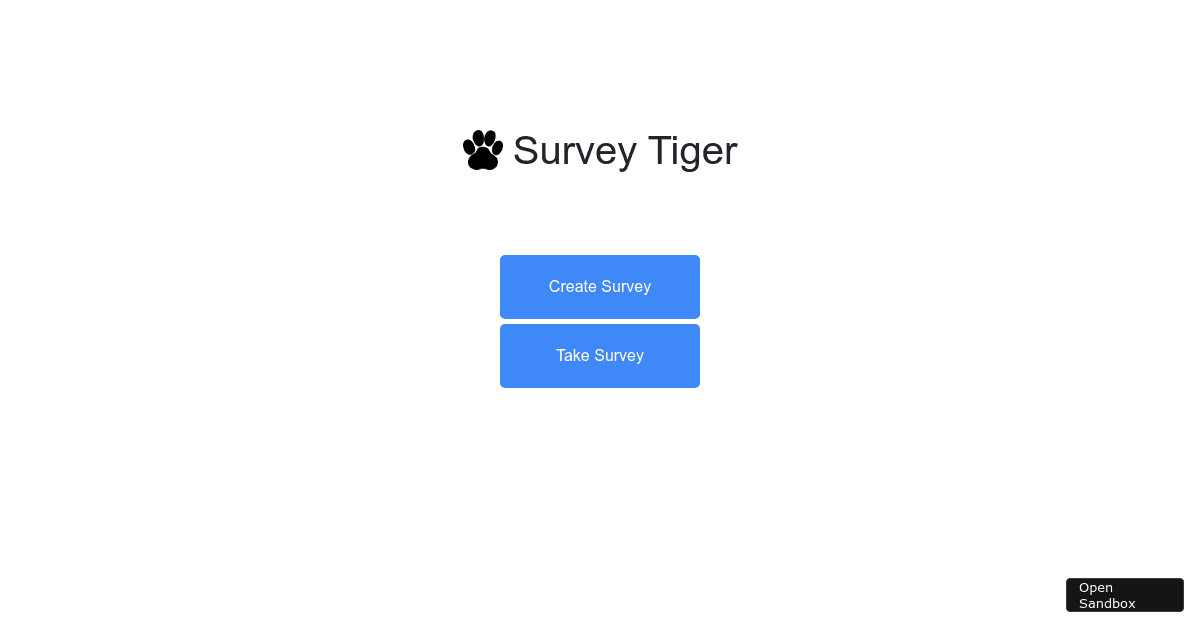Create-Survey-Tiger-React - Codesandbox