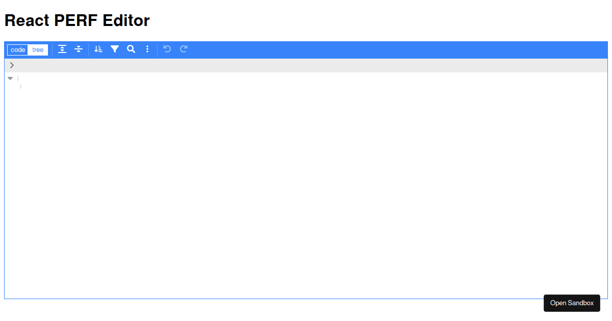 React Perf Editor Codesandbox