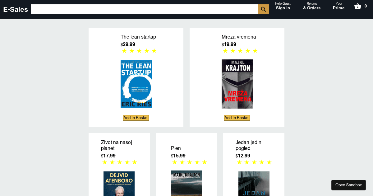 amazone-clone (forked) - Codesandbox