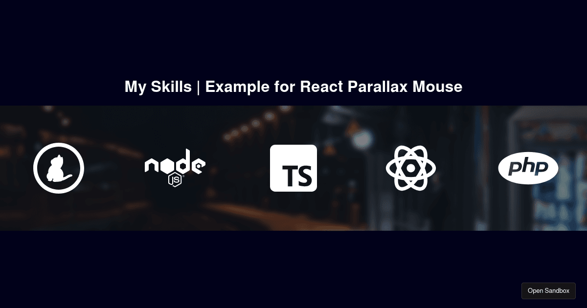react-parallax-mouse Example - Codesandbox