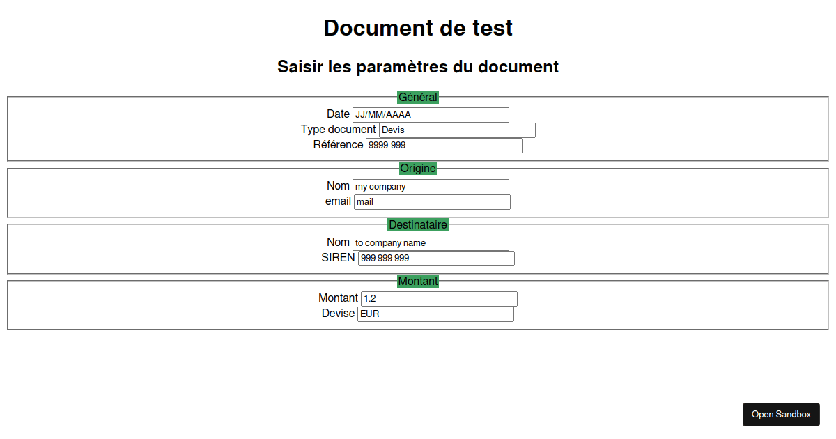 Document Pdf Generator Codesandbox