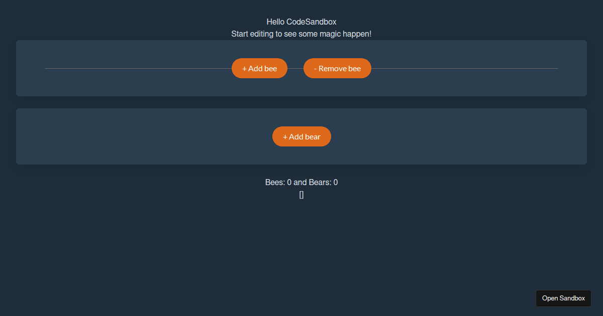 zustand+immer - Codesandbox