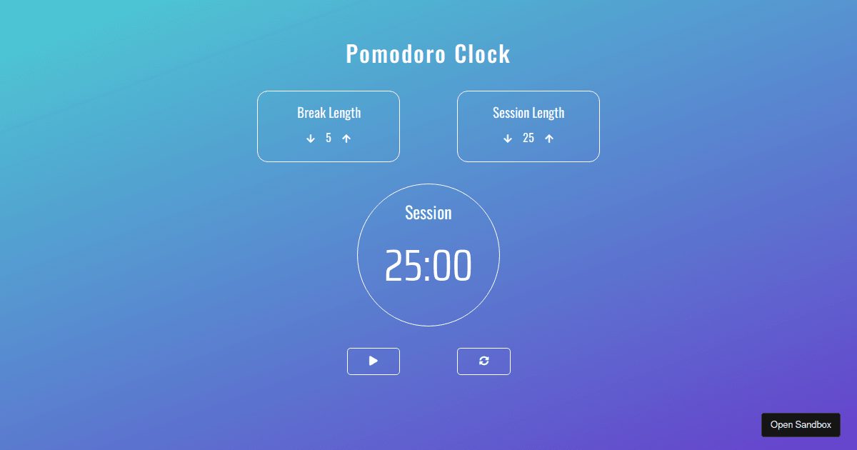 Pomodoro-clock - Codesandbox