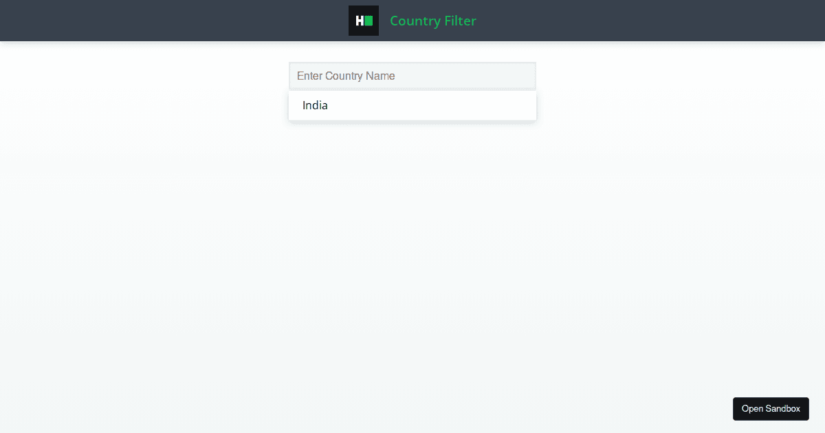 country-filter - Codesandbox