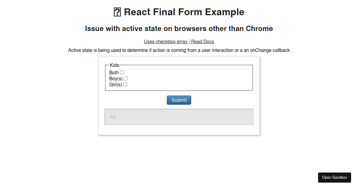 馃弫 React Final Form Asynchronous Field Level Validation Example Codesandbox 9041