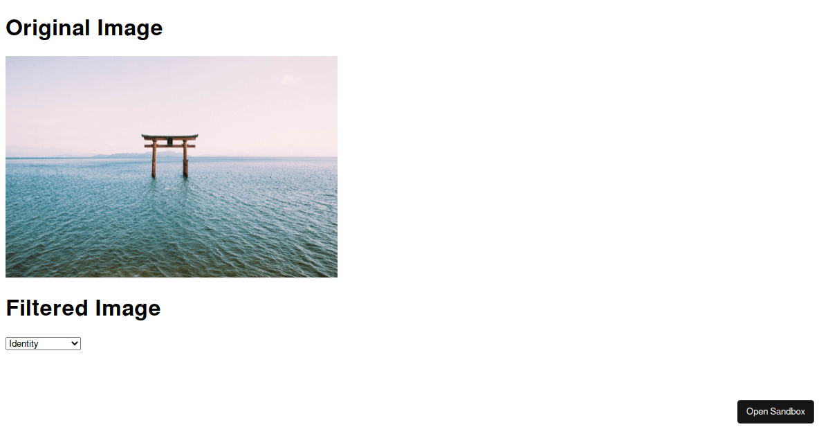 How To Filter an Image in WebGL (forked) - Codesandbox