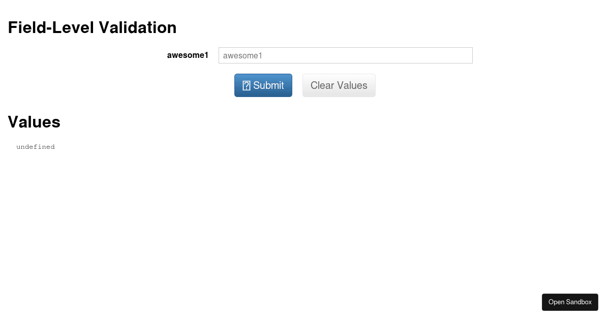 Redux Form - Field-Level Validation - Codesandbox