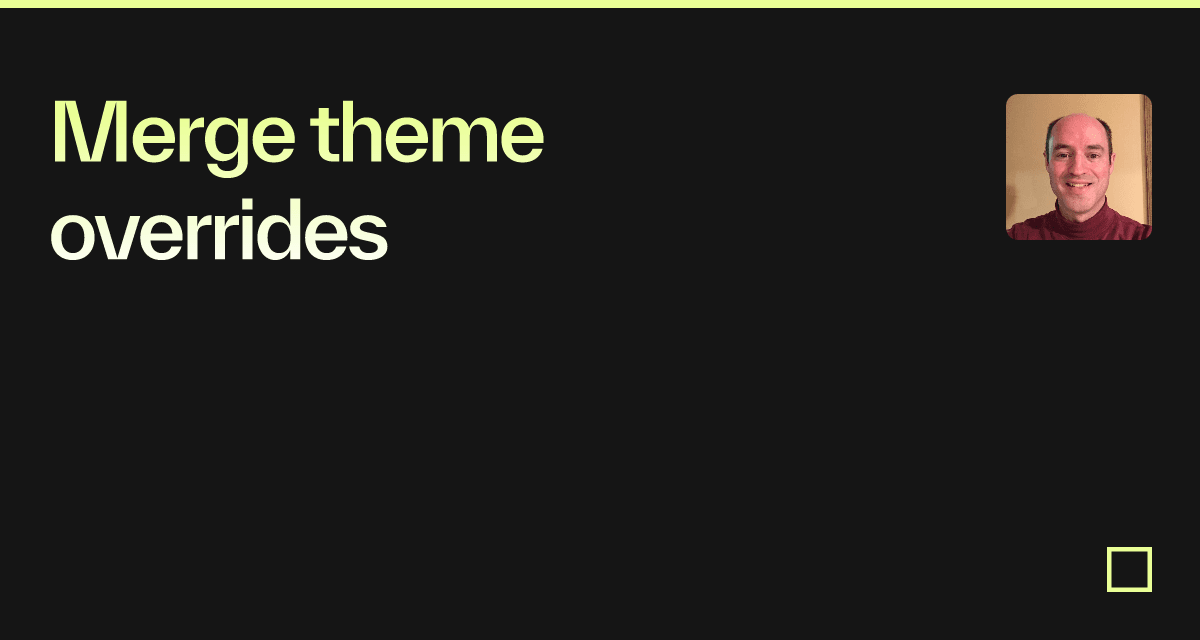 Merge theme overrides - Codesandbox