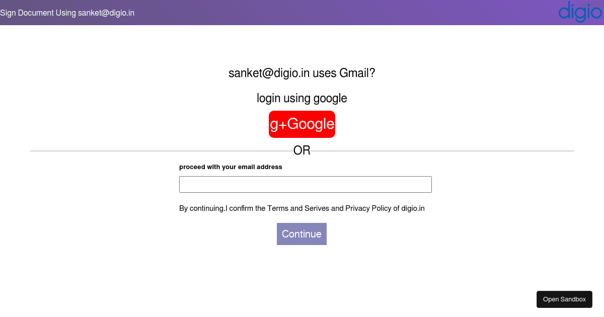 Digio.app - Codesandbox