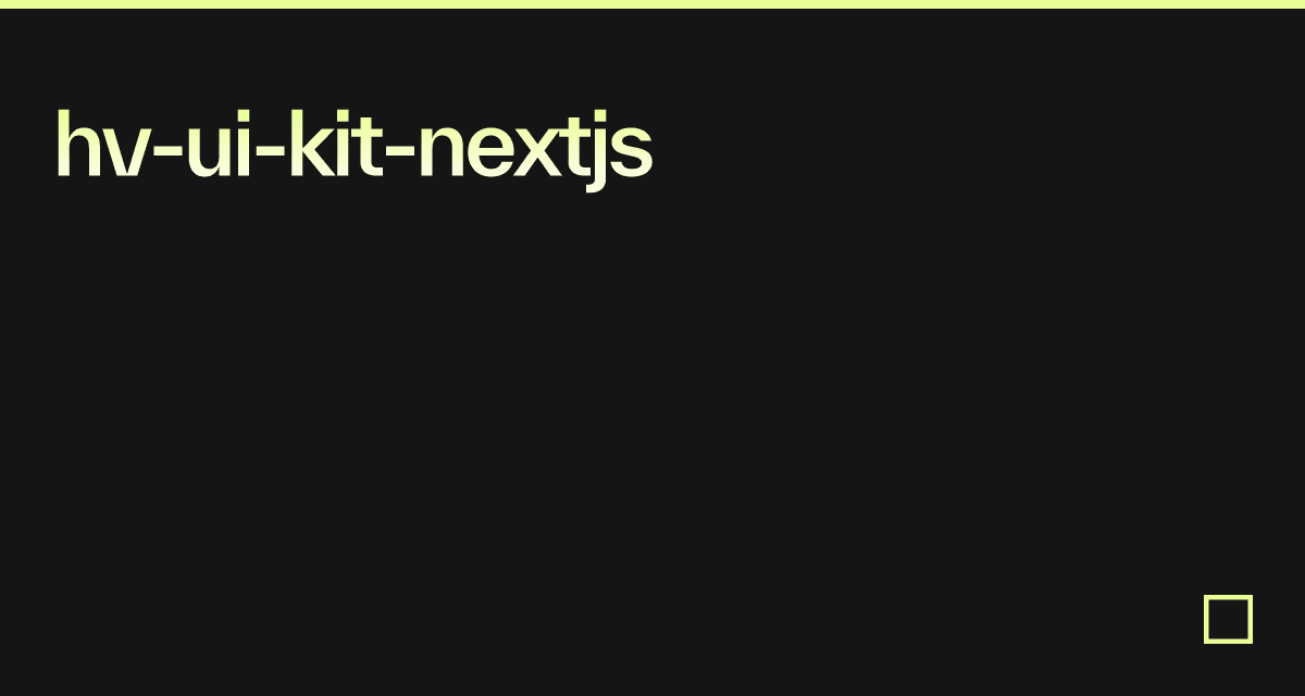 hv-ui-kit-nextjs - Codesandbox